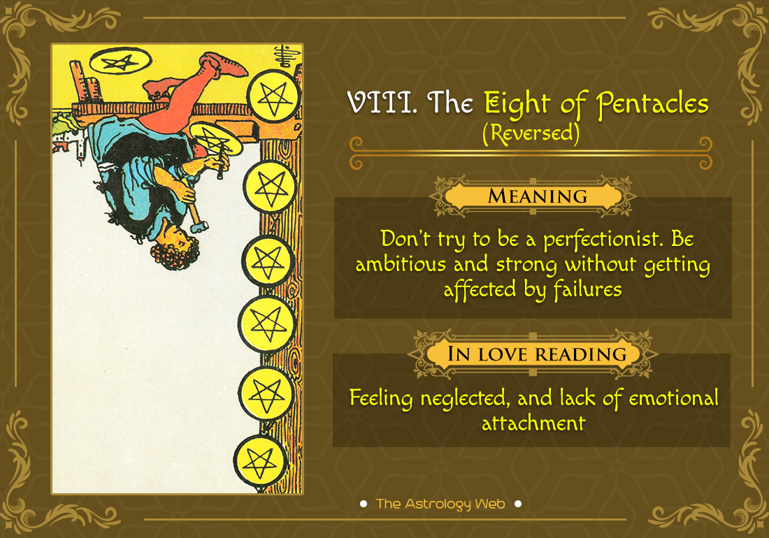 The Eight Of Pentacles Tarot The Astrology Web The Eight Of Pentacles Tarot The Astrology Web